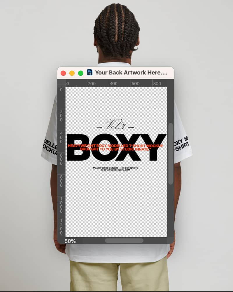 Boxy Modelled T-Shirt Mockup - Showcase Your Apparel Designs