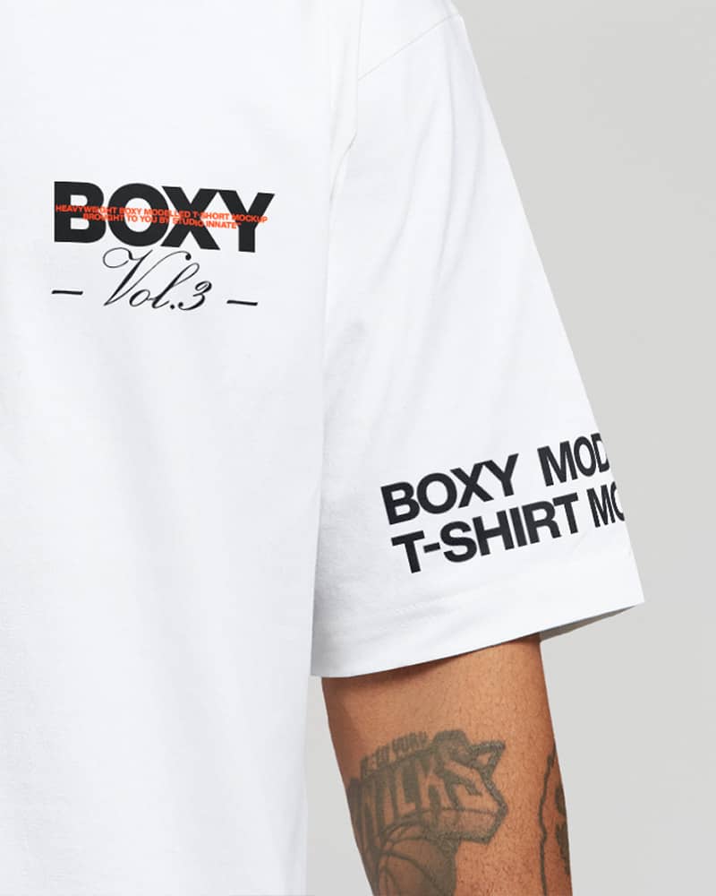 Boxy Modelled T-Shirt Mockup - Showcase Your Apparel Designs