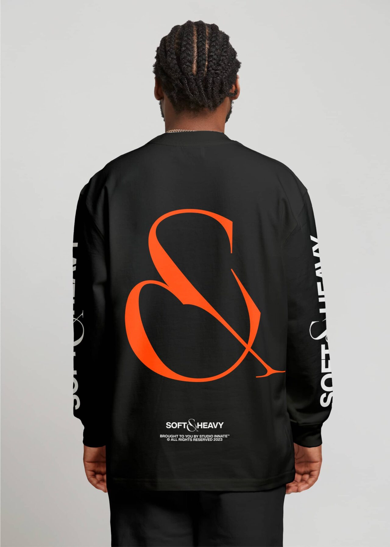 Modelled Long Sleeve Mockup - Showcase Your Apparel Design