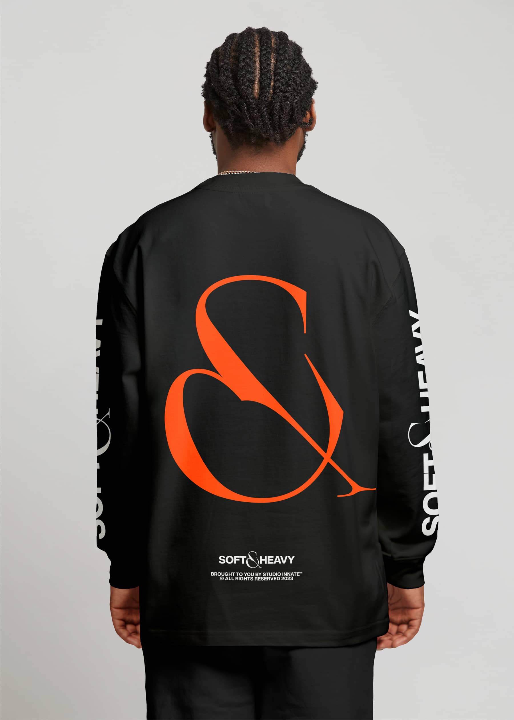 Modelled Long Sleeve Mockup - Showcase Your Apparel Design