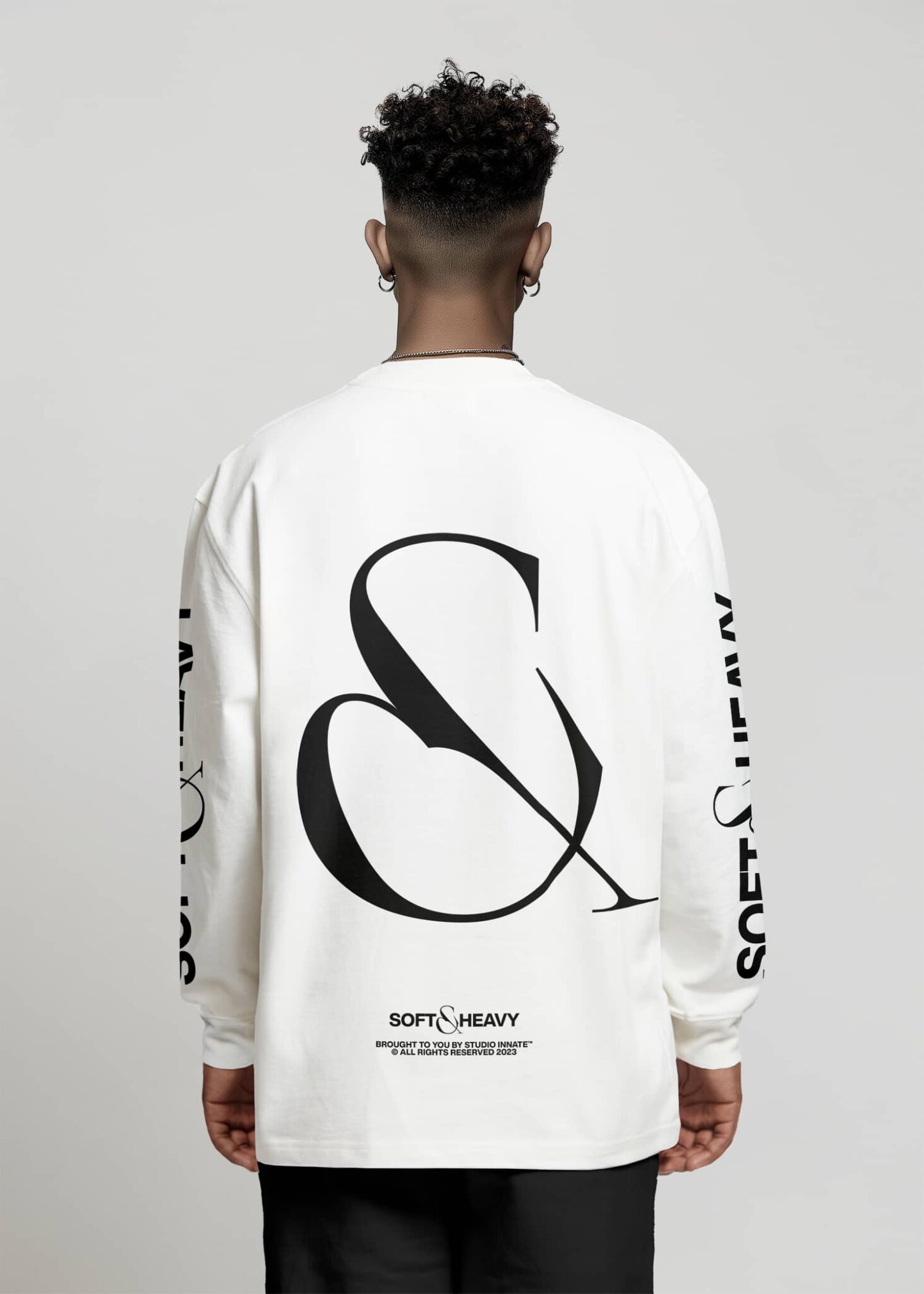 Modelled Long Sleeve Mockup - Showcase Your Apparel Design