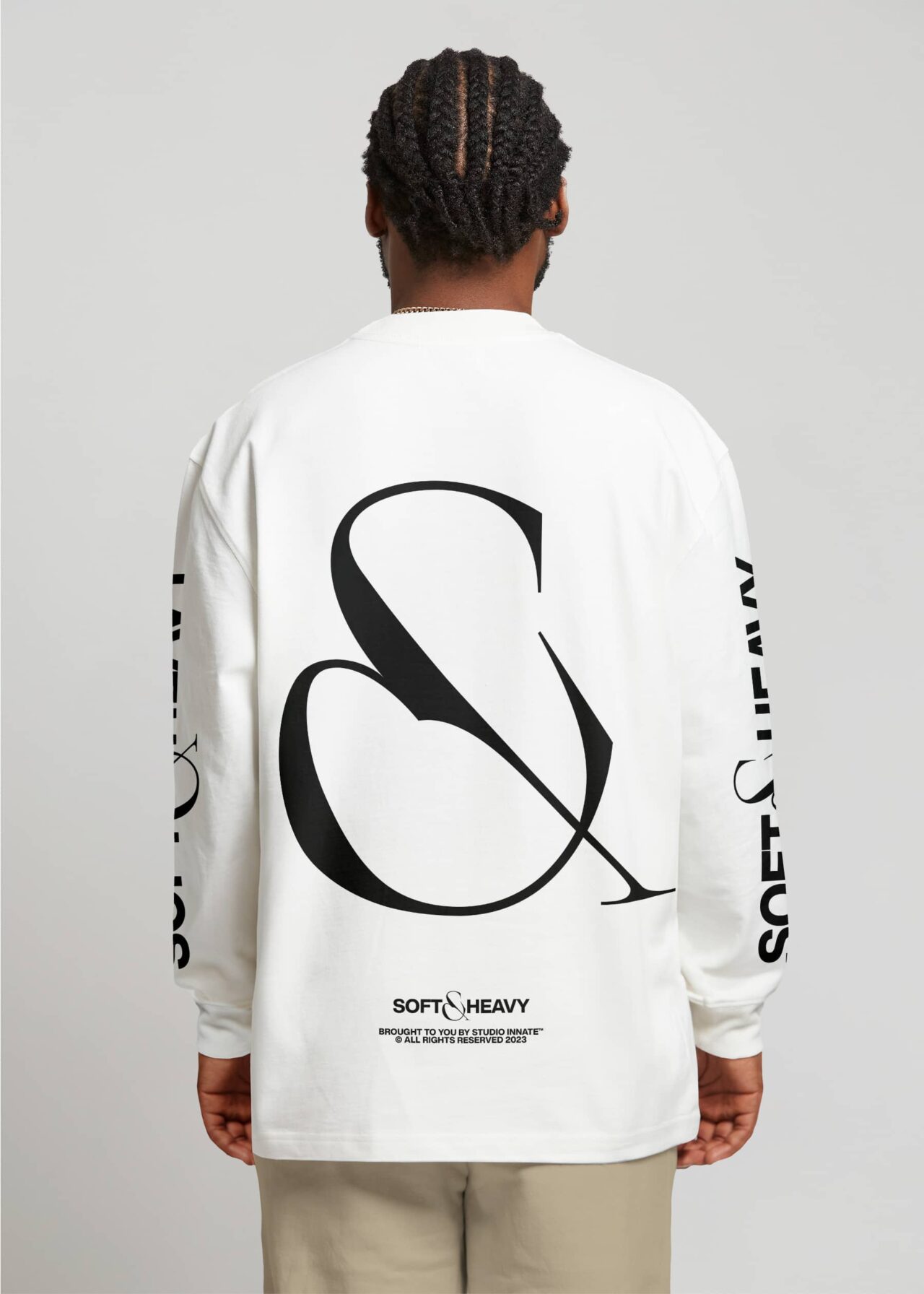 Modelled Long Sleeve Mockup - Showcase Your Apparel Design