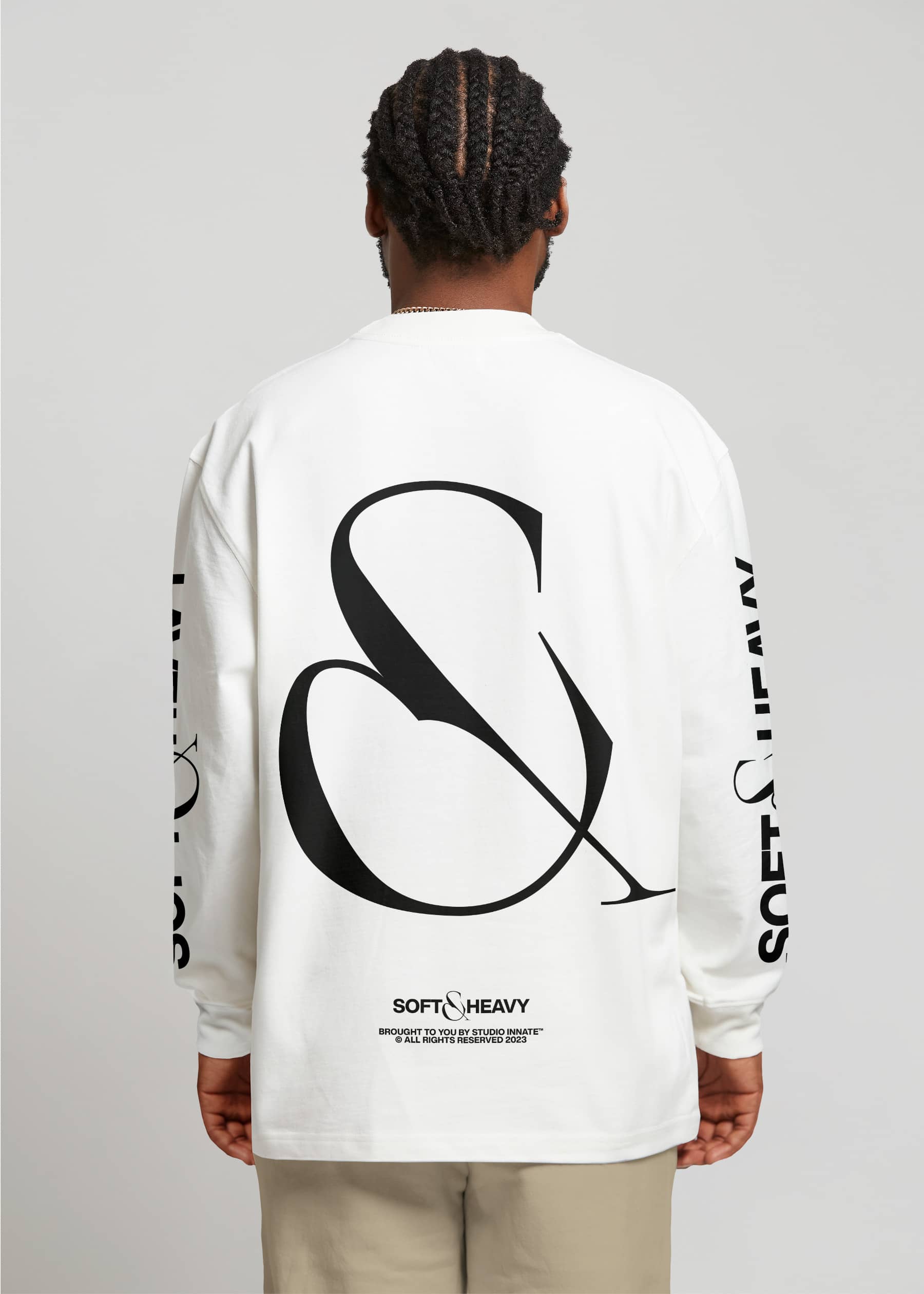 Modelled Long Sleeve Mockup - Showcase Your Apparel Design