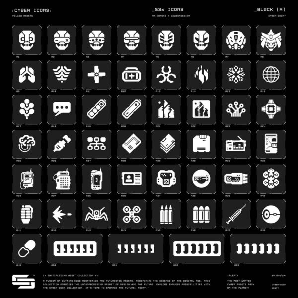 Cyberpunk Asset Pack | Graphic Design Assets | Studio Innate