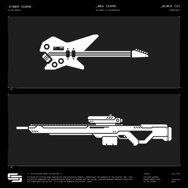 Cyberpunk Asset Pack | Graphic Design Assets | Studio Innate