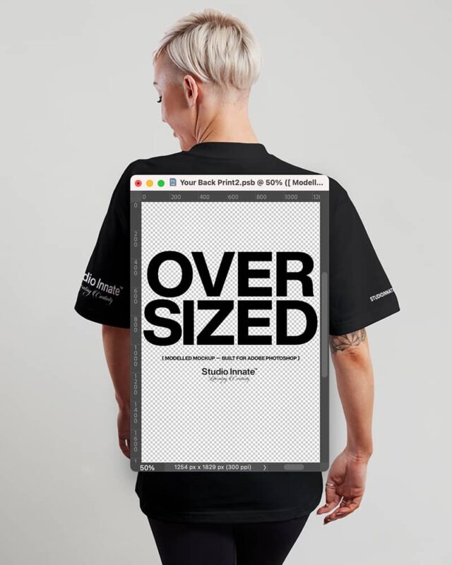 Women's Oversized T-Shirt Mockup | Studio Innate | Apparel