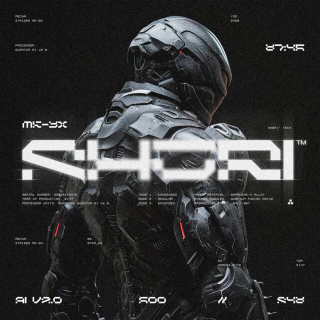 Shori Typeface: Precision Mech-Inspired Font Design