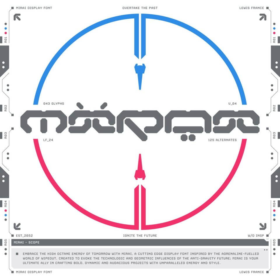 Mirai - Futuristic Display Font for Bold Designs