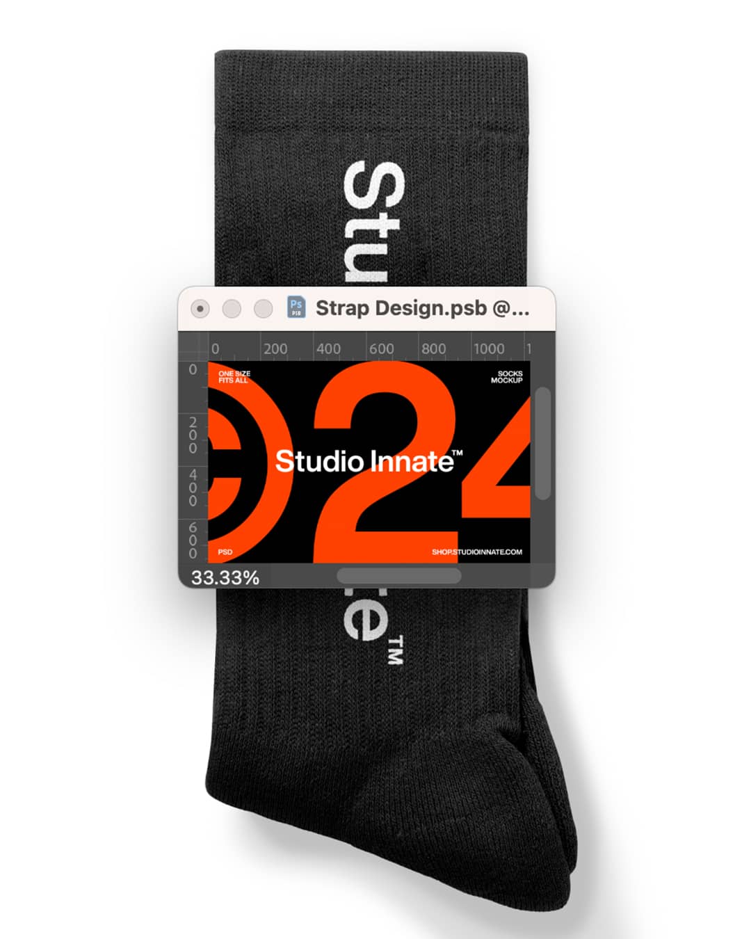 Branded Socks Mockup | Streetwear Apparel Mockup | PSD