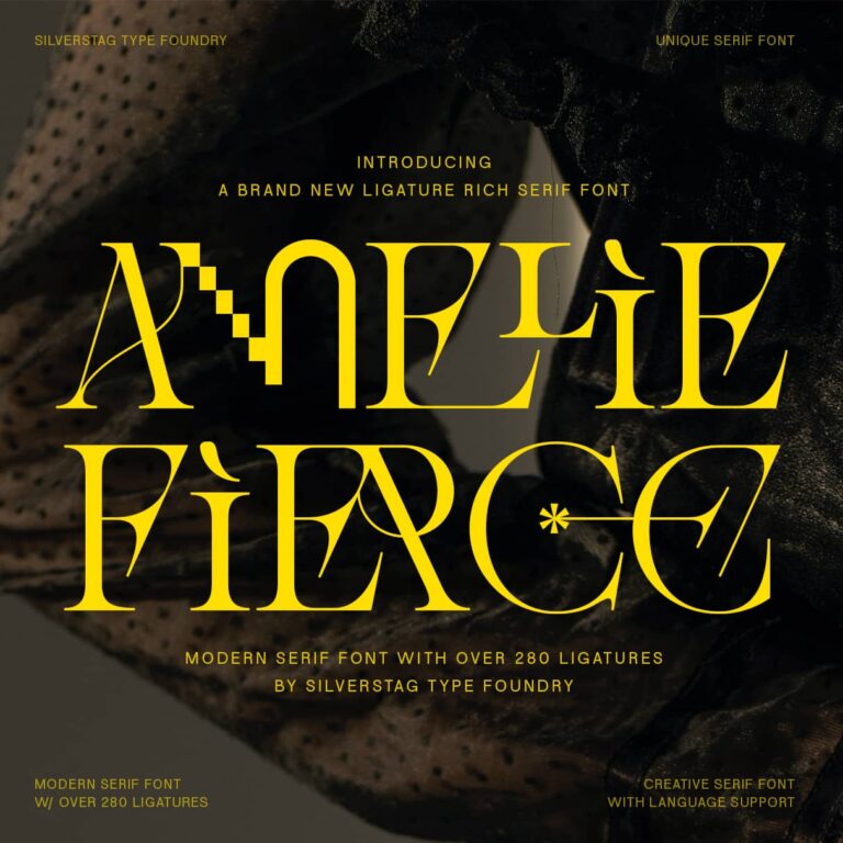 Amelie Fierce Font – Editorial Elegance with a Pixelated Edge