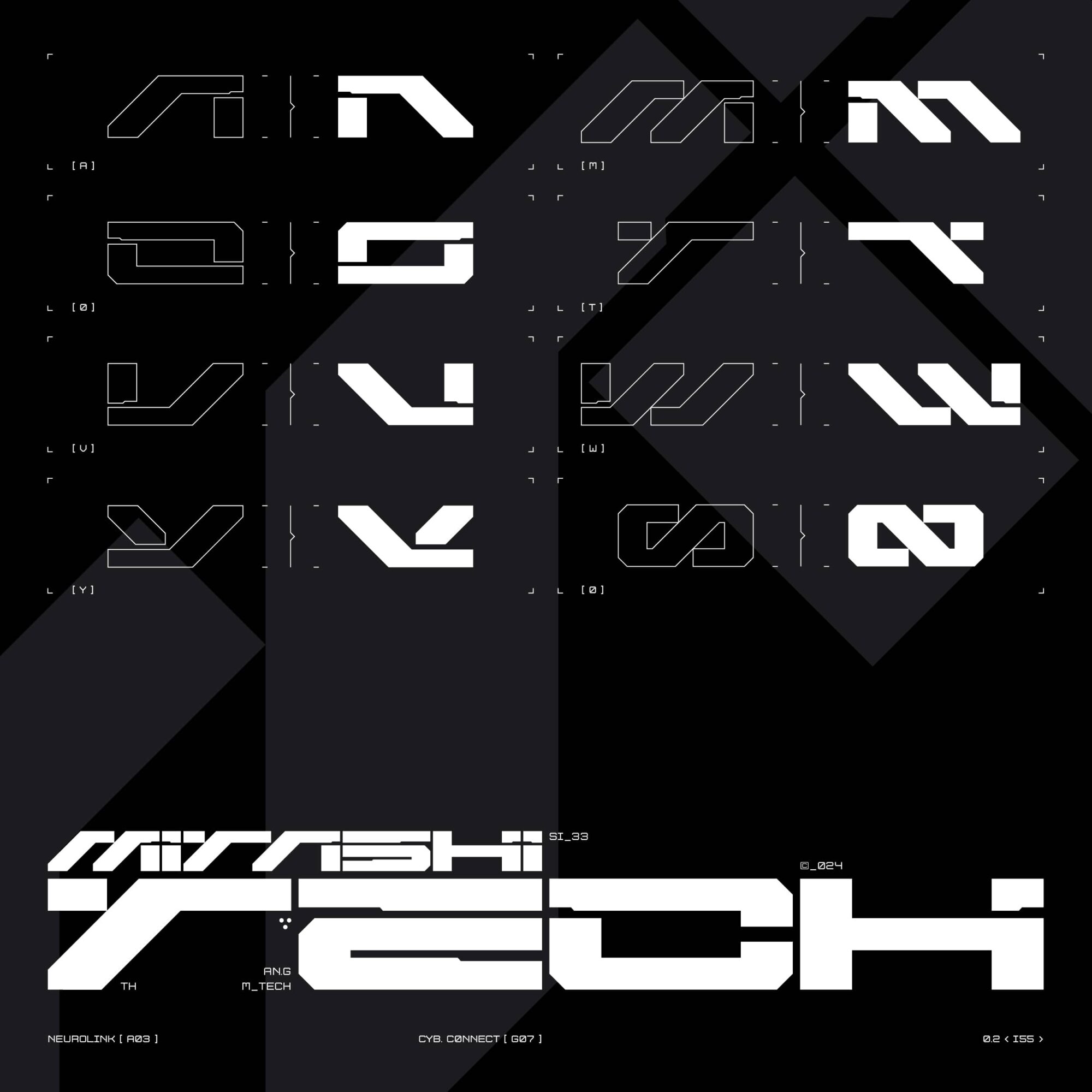 Mitashi Tech Font – Bold, Streamlined Futuristic Typeface