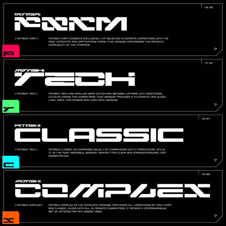 Mitashi Font – Futuristic Cyberpunk Typography