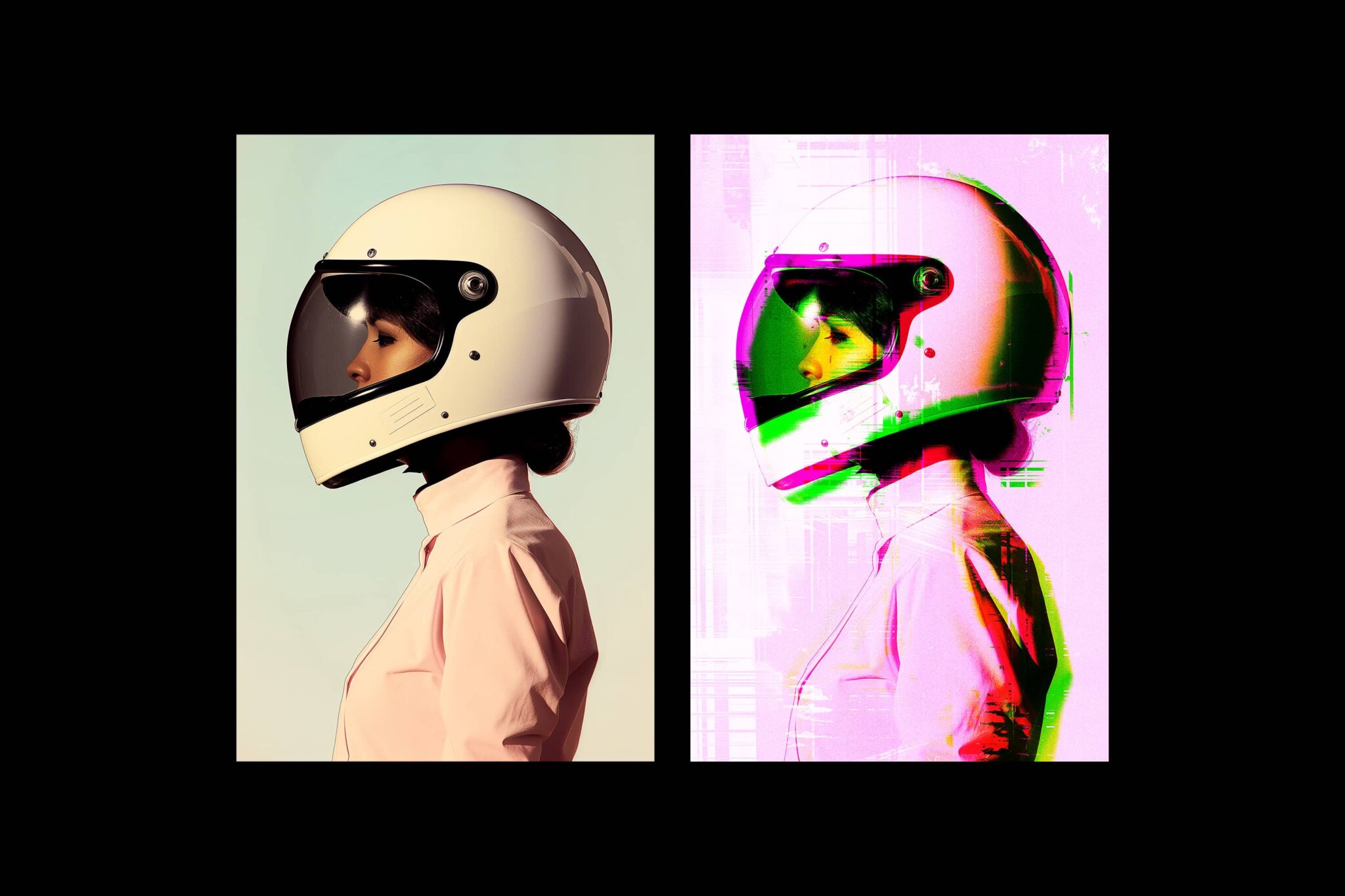 Glitch Distortion Photo Effects – Cyberpunk Glitch for Photoshop