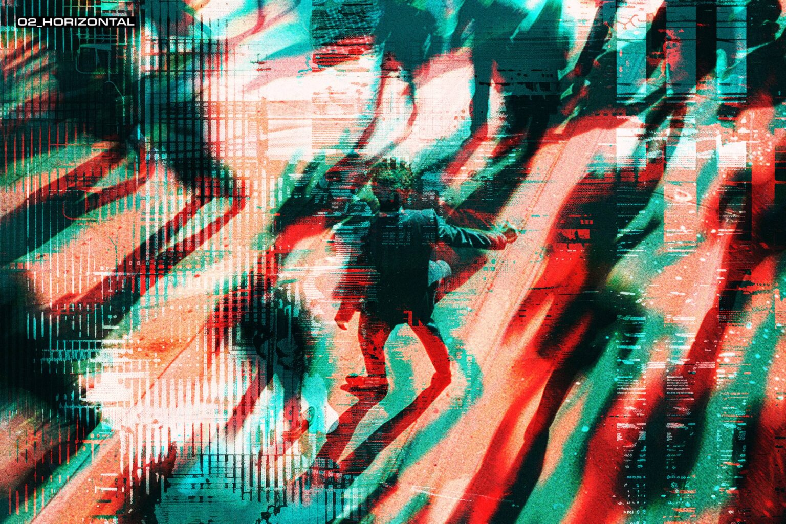 Glitch Distortion Photo Effects – Cyberpunk Glitch for Photoshop