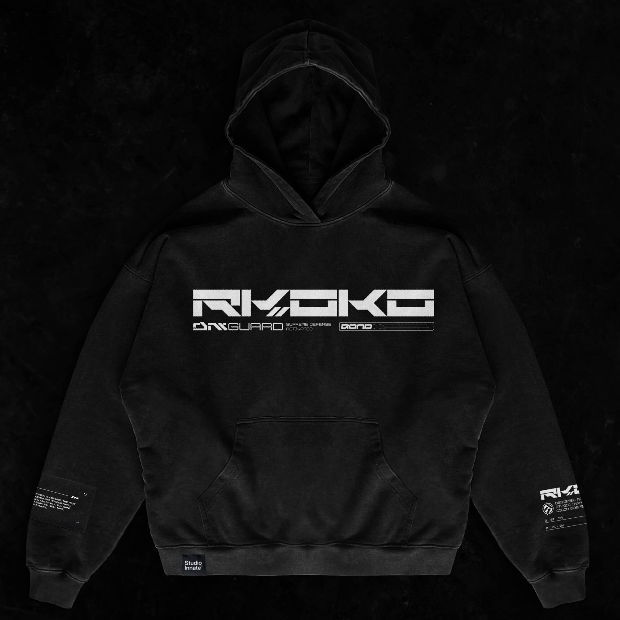 Raido Hoodie (Black) - Studio Innate