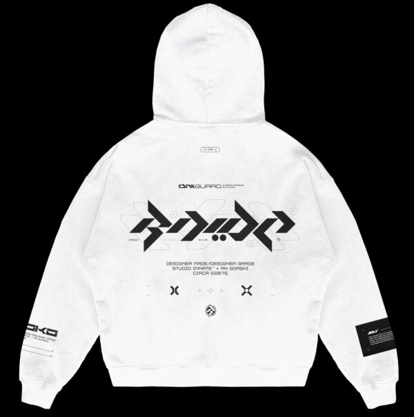 Raido Hoodie (White) - Studio Innate