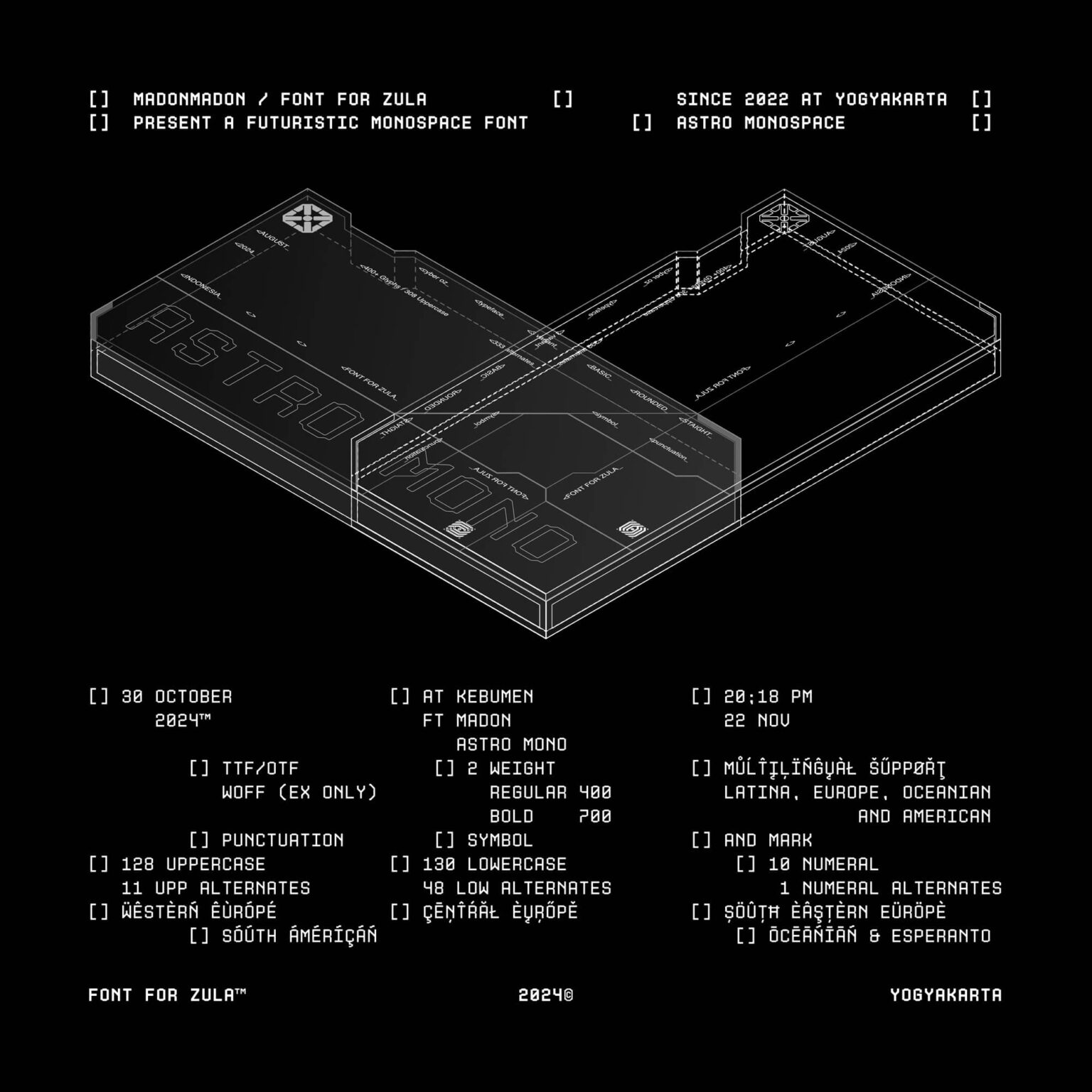Astro Mono – Futuristic Monospaced Font with Geometric Precision