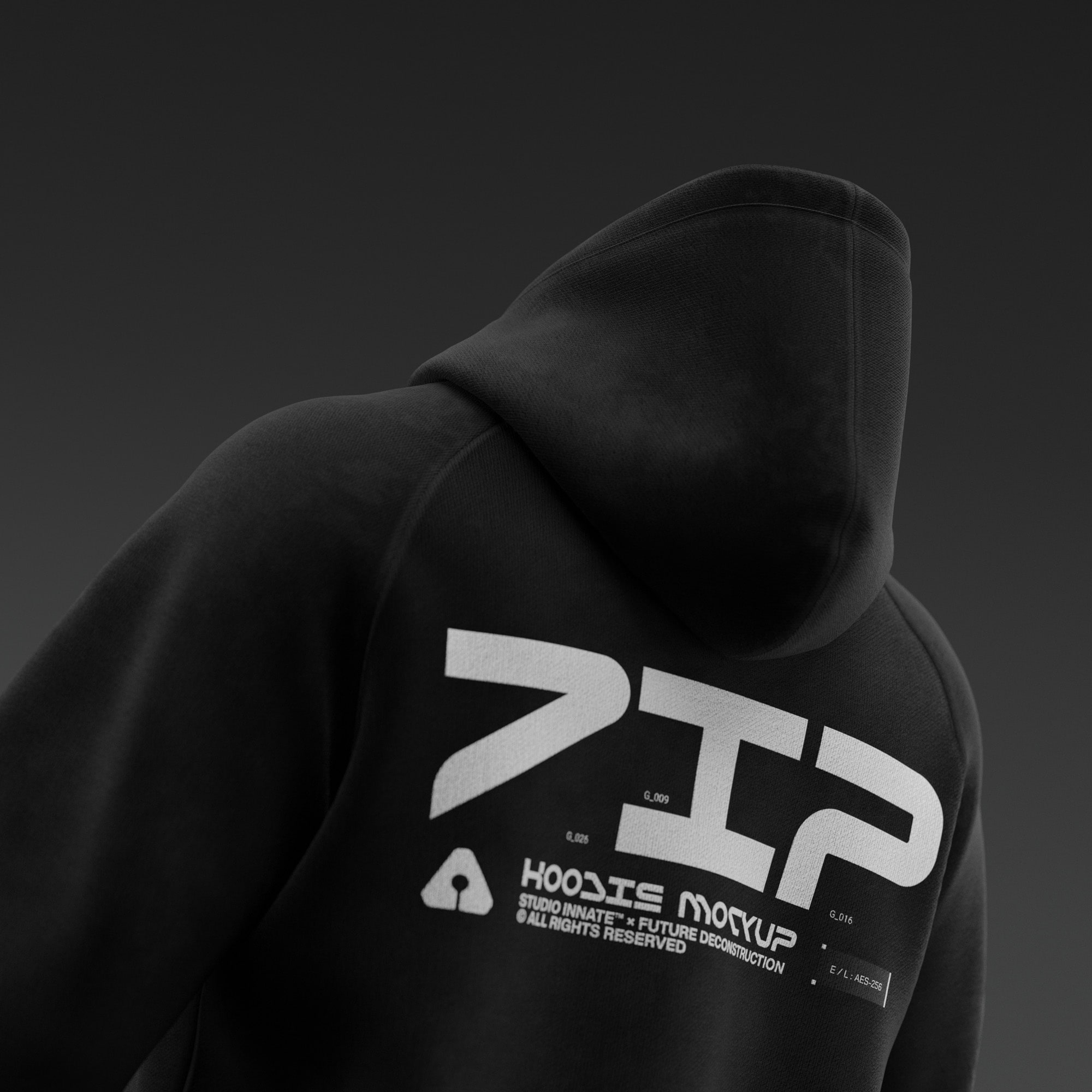 3D Zip-Up Hoodie Mockup – Blender File | Studio Innate