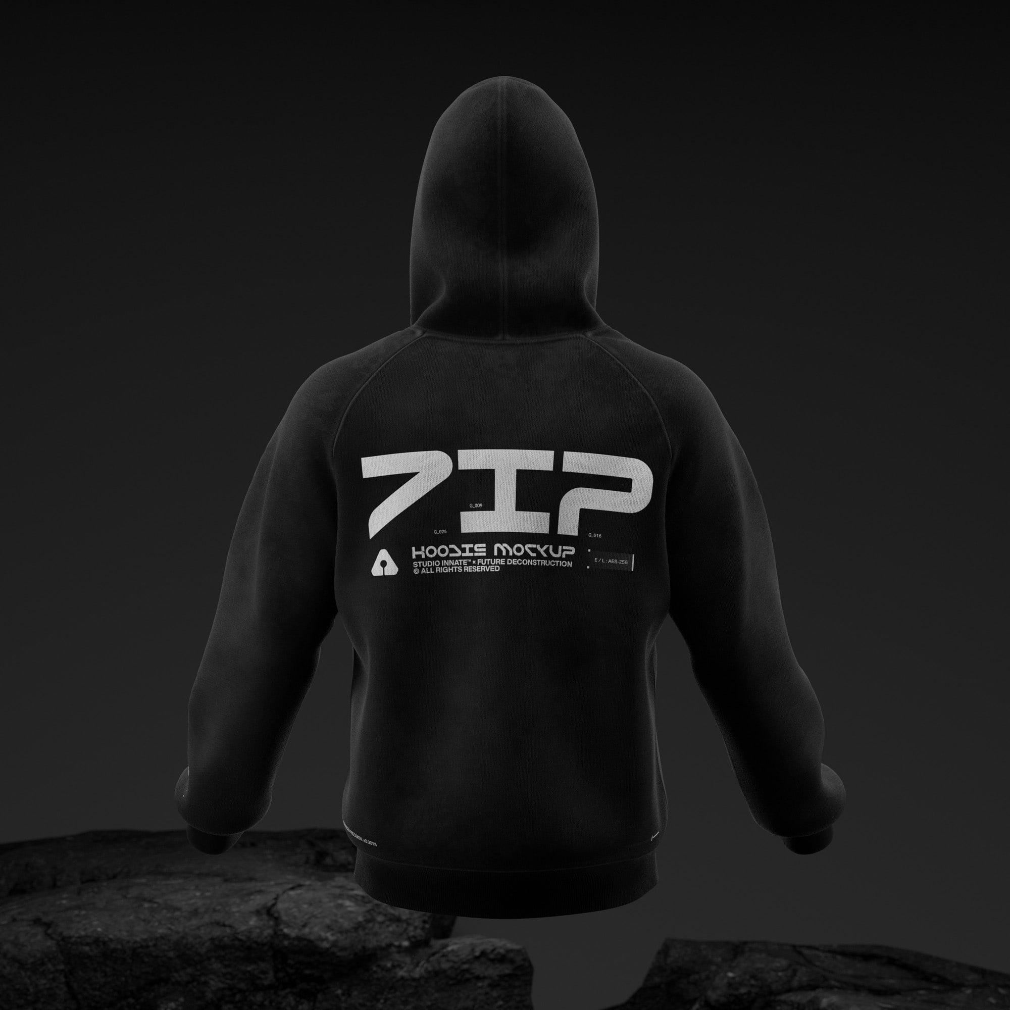3D Zip-Up Hoodie Mockup – Blender File | Studio Innate