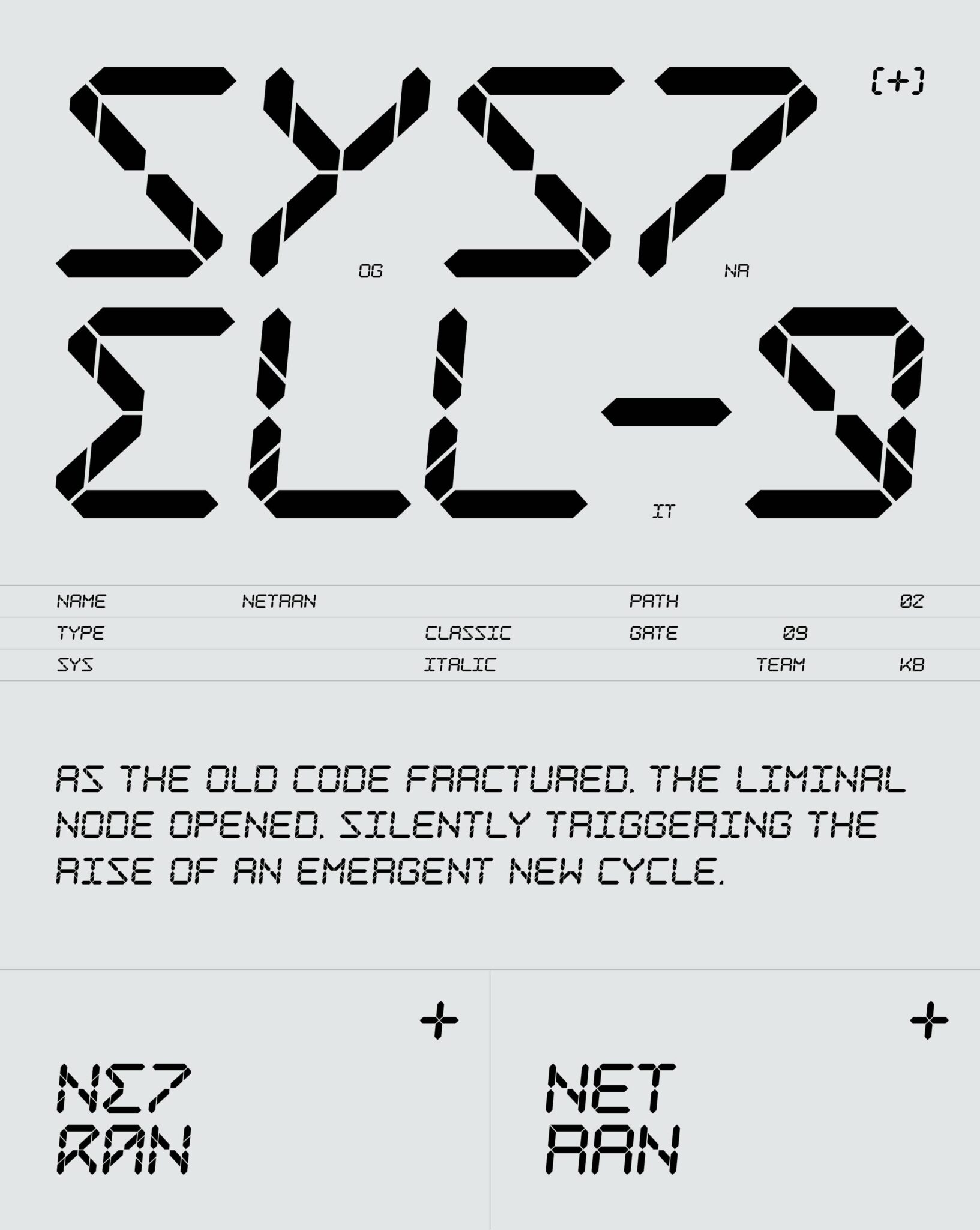 Netran Font – Futuristic Display Typeface for UI and HUD