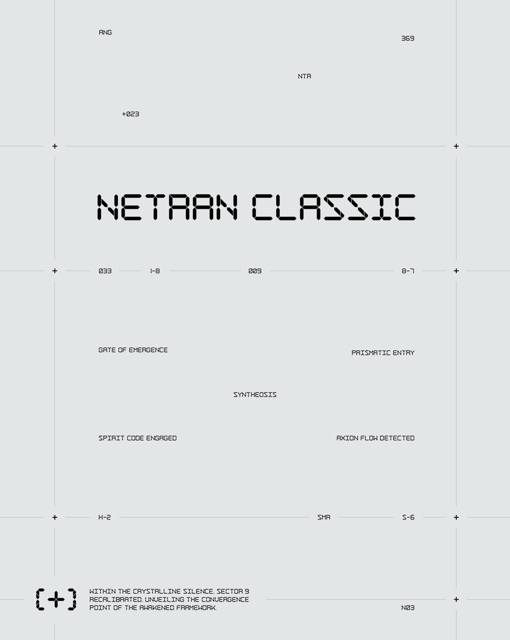 Netran Font – Futuristic Display Typeface for UI and HUD