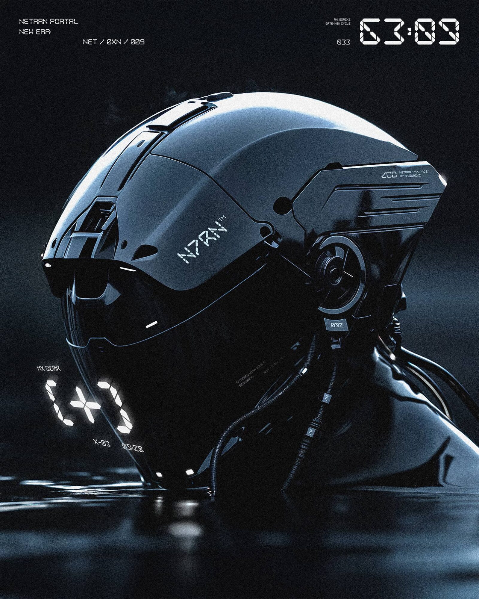 Netran Font – Futuristic Display Typeface for UI and HUD