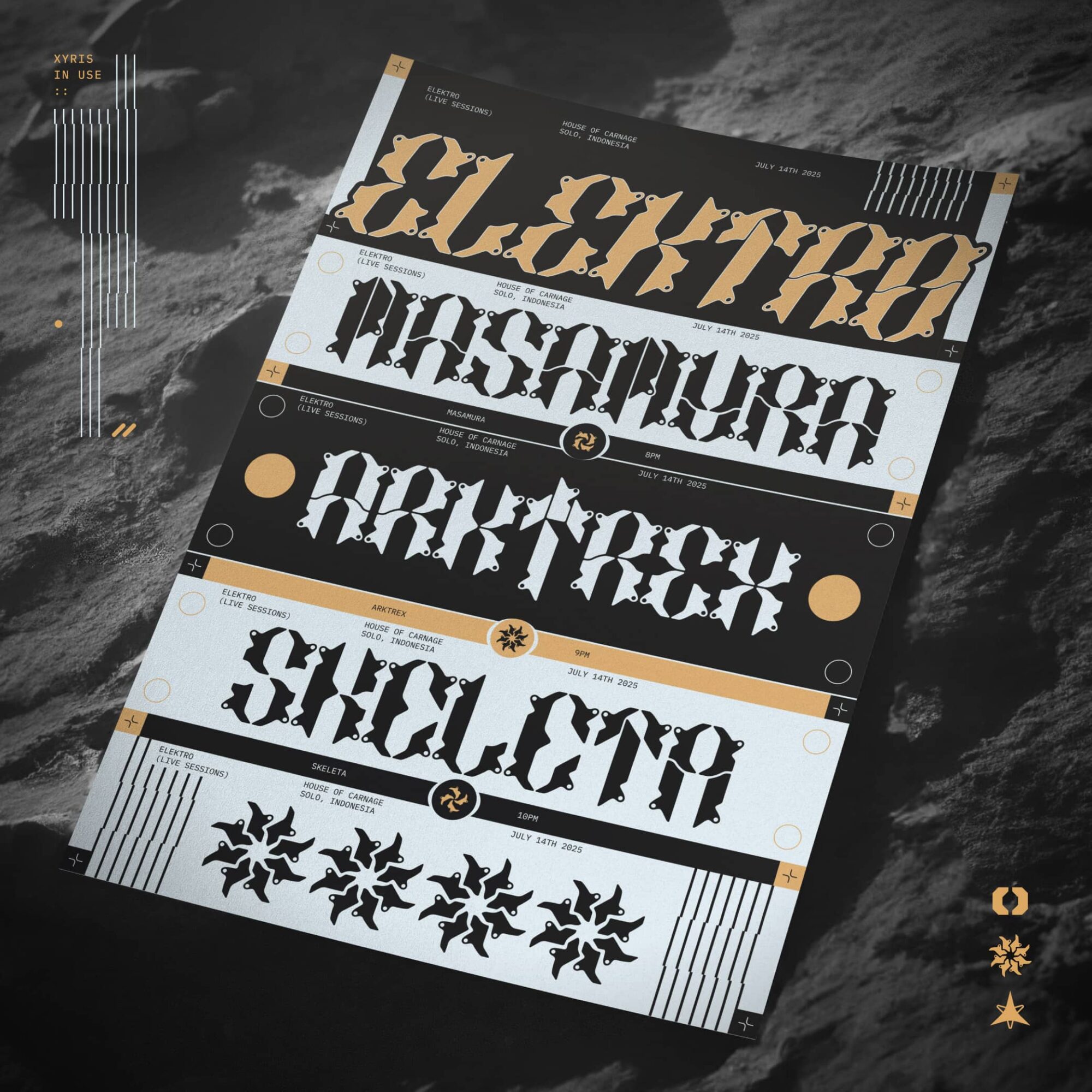 OCR Xyris – Futuristic Display Font for Logos, Posters & Heavy Metal Design