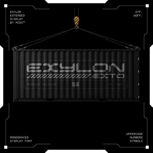 Exylon EXTD – Bold Monospaced Display Font